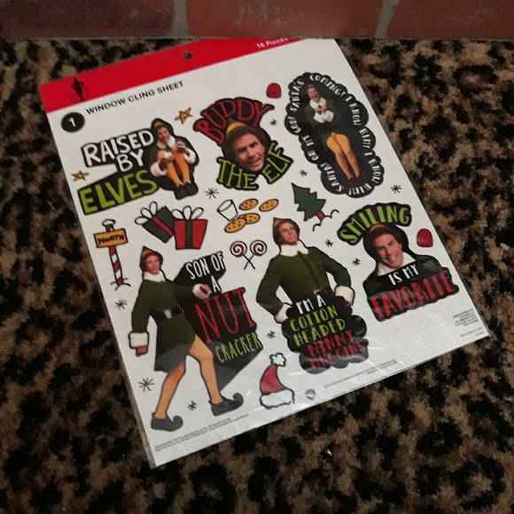 Warner Bros. | Holiday | Elf Movie Will Ferrell Cling Sticker Decor Art ...
